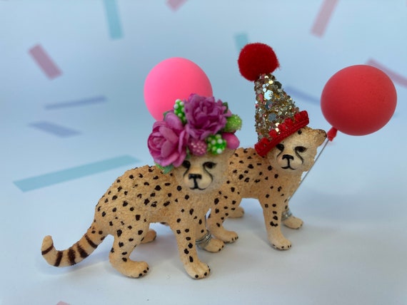 Cheetah Cub Party Animal Cake Topper Keepsake - Etsy UK