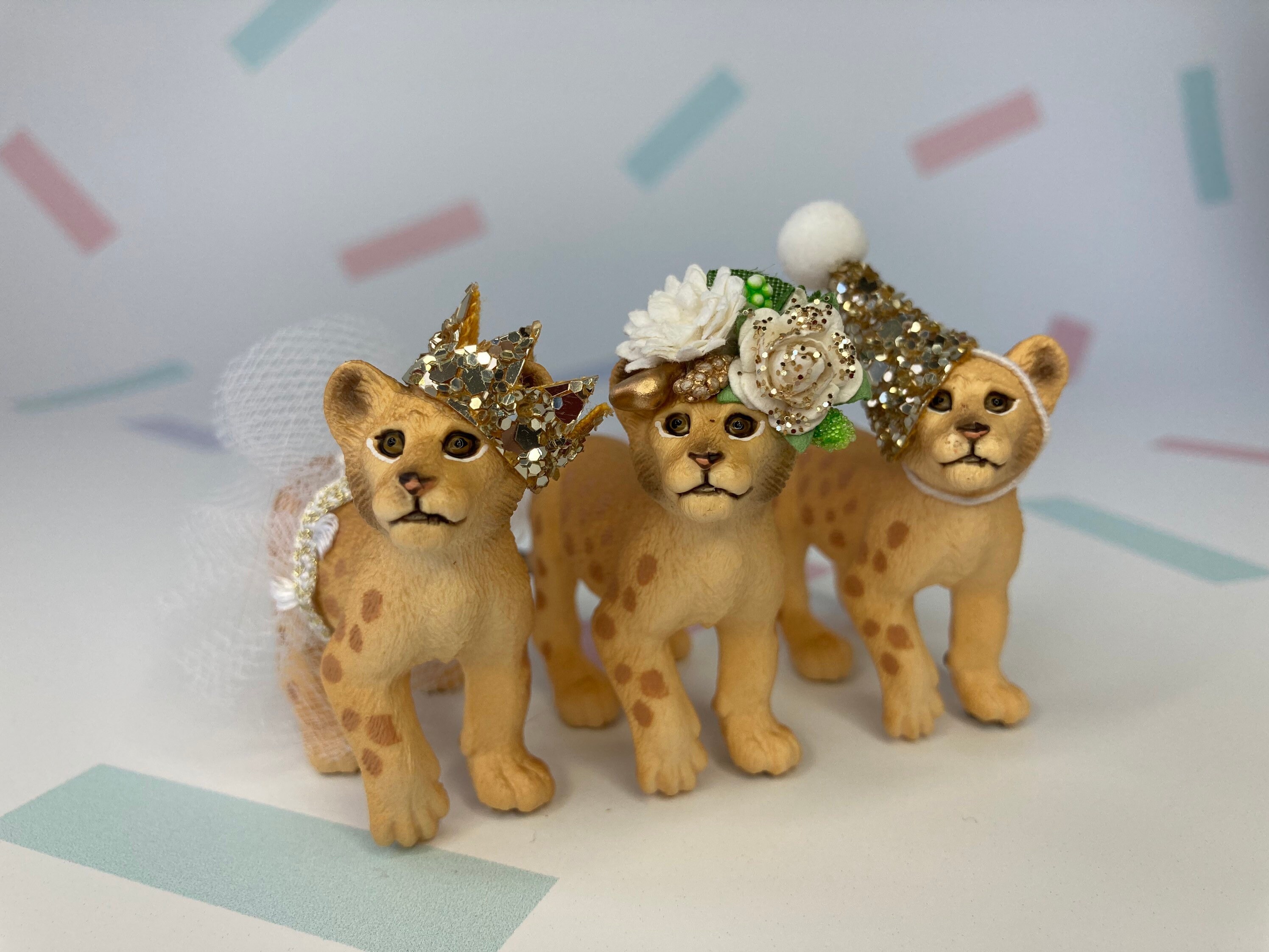 Lion Cub Safari Party Animal Cake Topper Keepsake | Etsy UK
