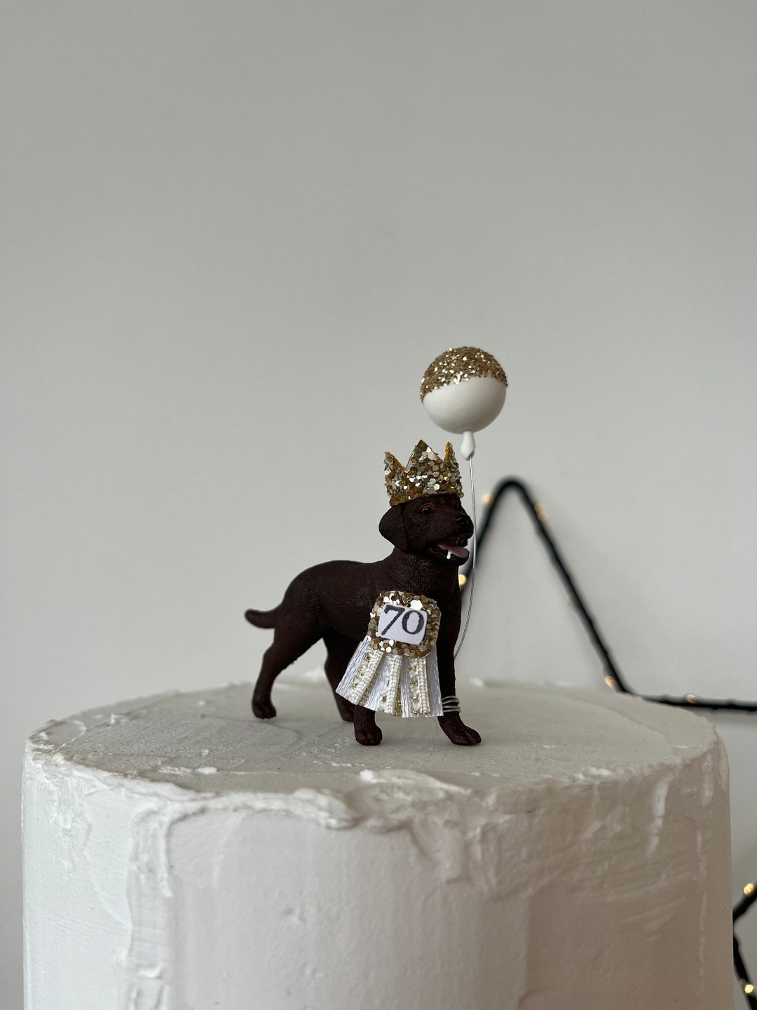 Chocolate Labrador Dog Party Animal Cake Topper Keepsake - Etsy