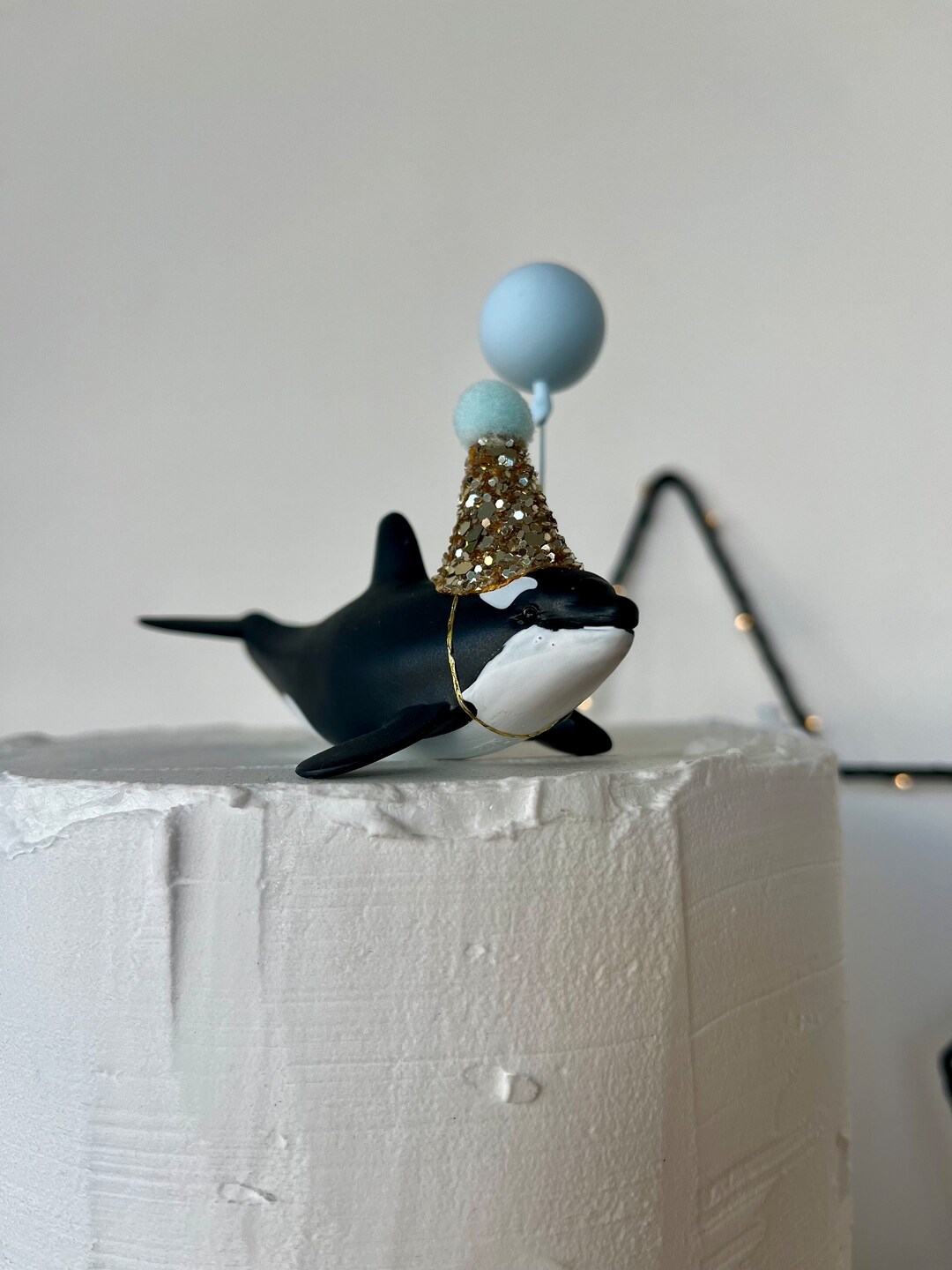 Baby Orca Whale Party Animal Cake Topper Keepsake - Etsy