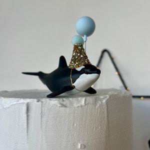 Baby Orca Whale Party Animal Cake Topper Keepsake - Etsy