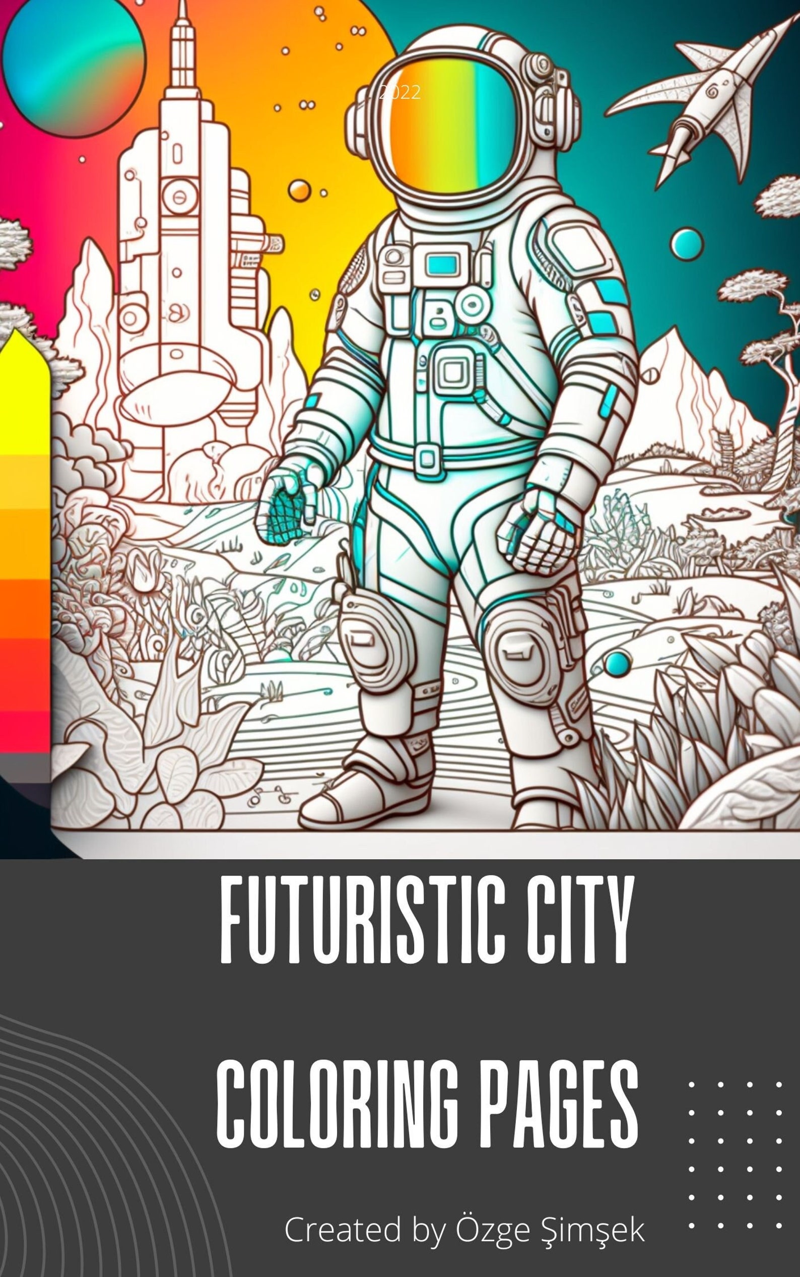 Futuristic City Coloring Pages - Etsy