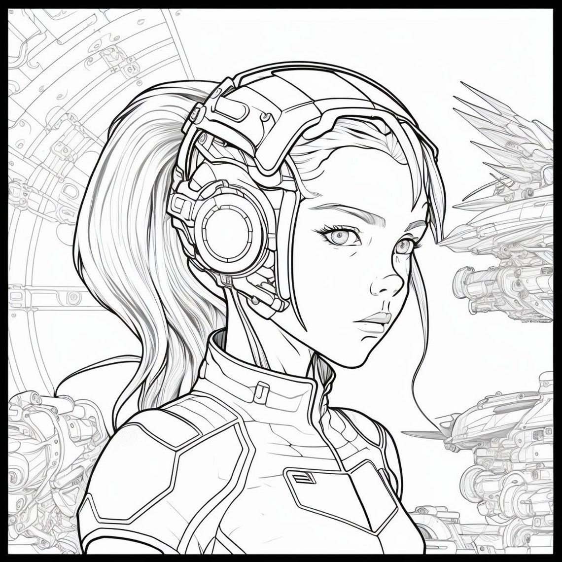 Futuristic City Coloring Pages - Etsy