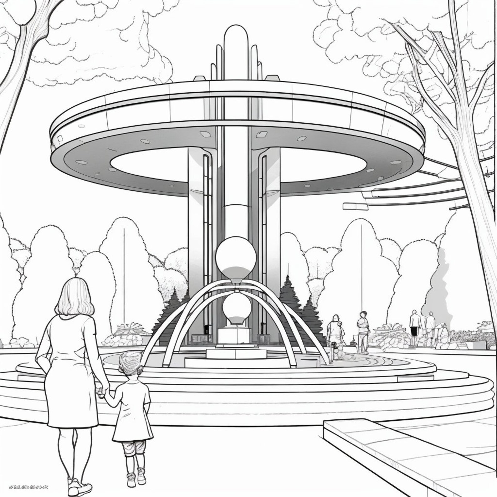 Futuristic City Coloring Pages - Etsy