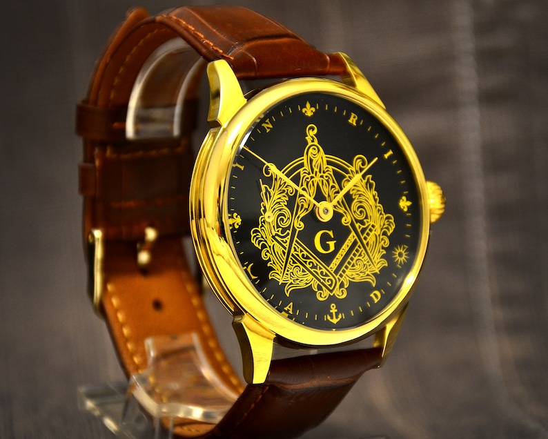 Freemason Watch R.miller Hidden Symbols: Gold Plated, Mechanical ...