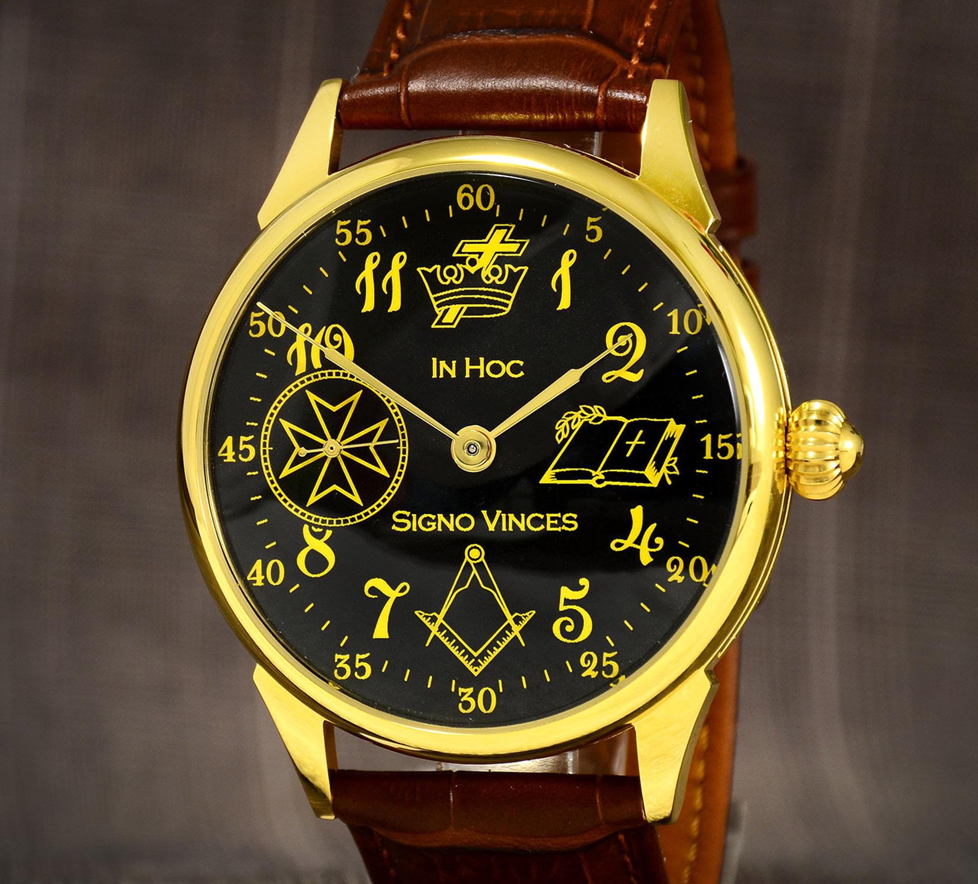 Masonic Watch, Freemason Watch, Masonic Gifts for Men, Masonic Gold ...