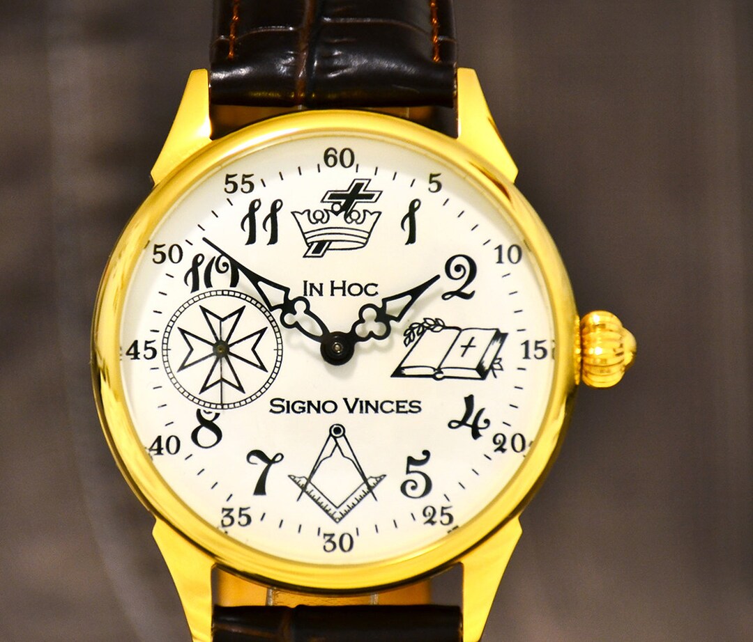 Masonic Watch, Freemason Watch, Masonic Gifts for Men, Masonic Gold ...