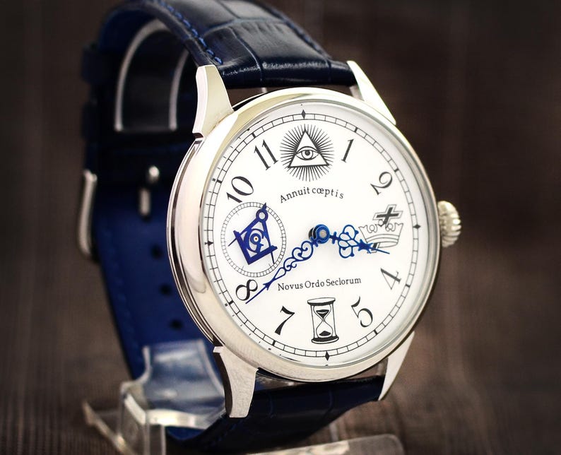 Masonic Watch, Unique Timepiece With Rotating Compass, Mechanical Hand ...