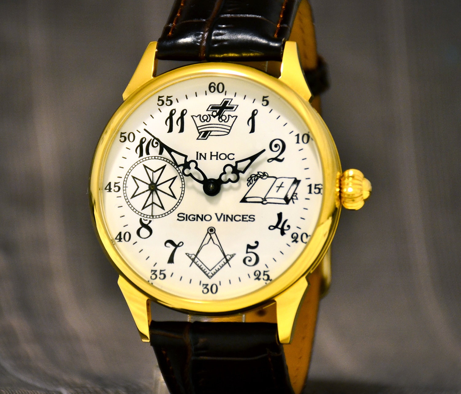 Masonic Watch, Freemason Watch, Masonic Gifts for Men, Masonic Gold Watch, Masonic Symbol ...