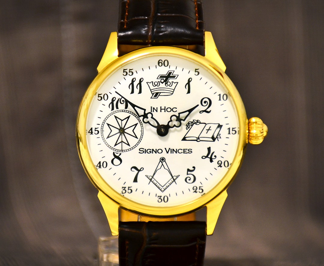 Masonic Watch, Freemason Watch, Masonic Gifts for Men, Masonic Gold ...