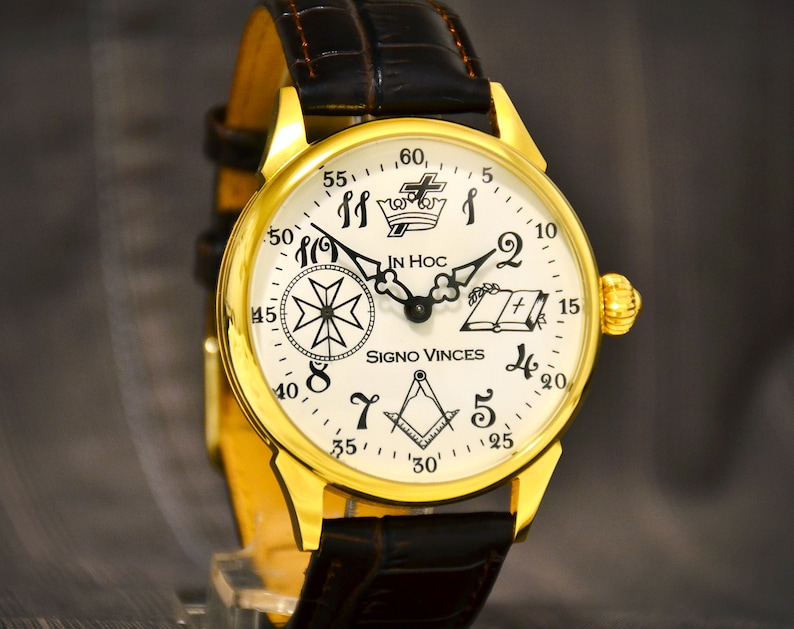 Masonic Watch, Freemason Watch, Masonic Gifts for Men, Masonic Gold ...