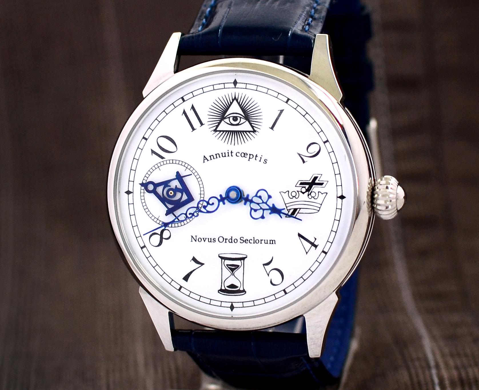 Masonic Watch, Unique Timepiece With Rotating Compass, Mechanical Hand ...