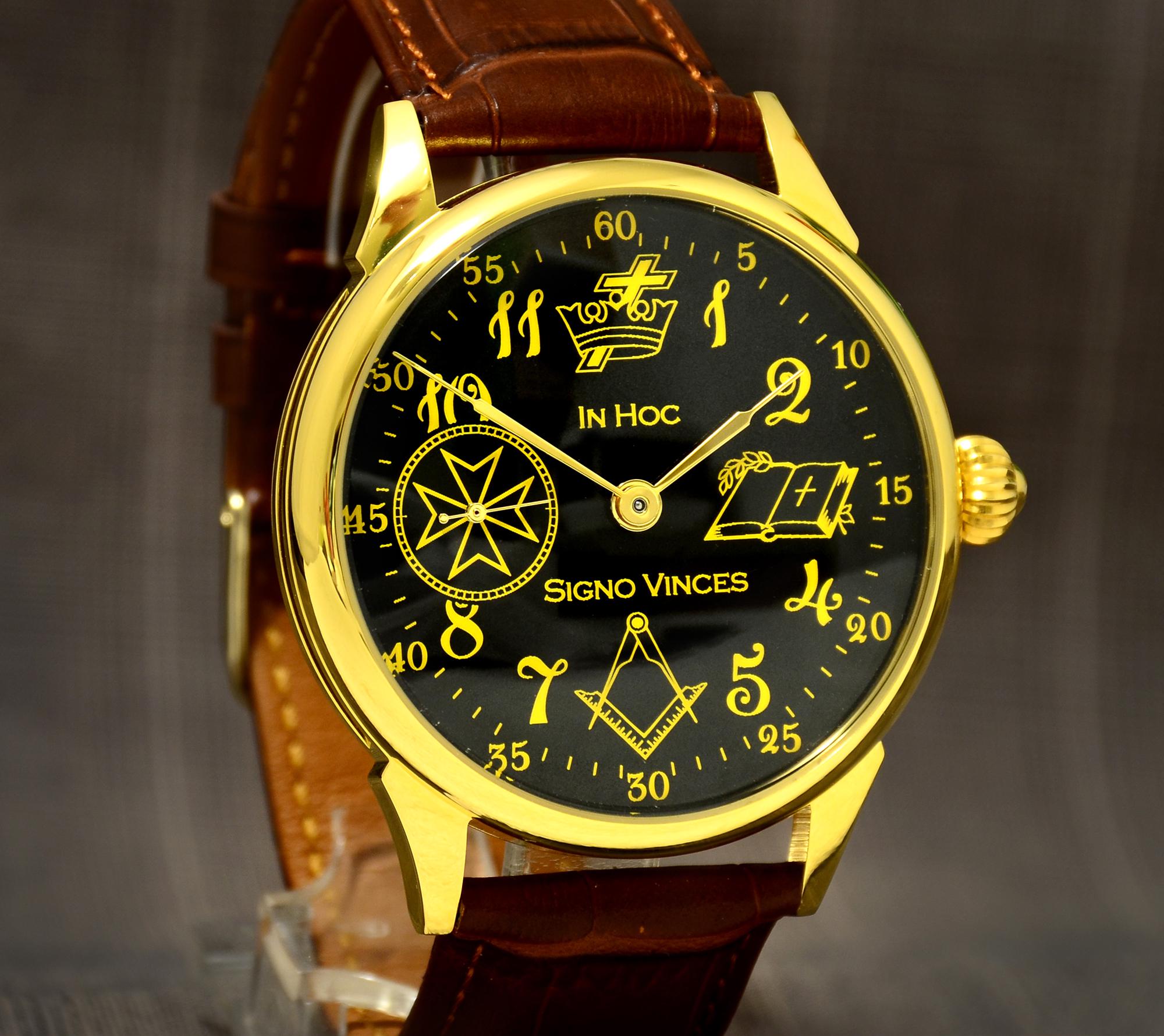 Masonic Watch, Freemason Watch, Masonic Gifts for Men, Masonic Gold ...