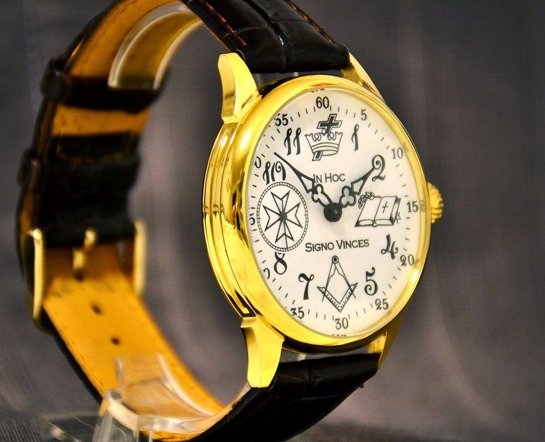 Masonic Watch, Freemason Watch, Masonic Gifts for Men, Masonic Gold ...