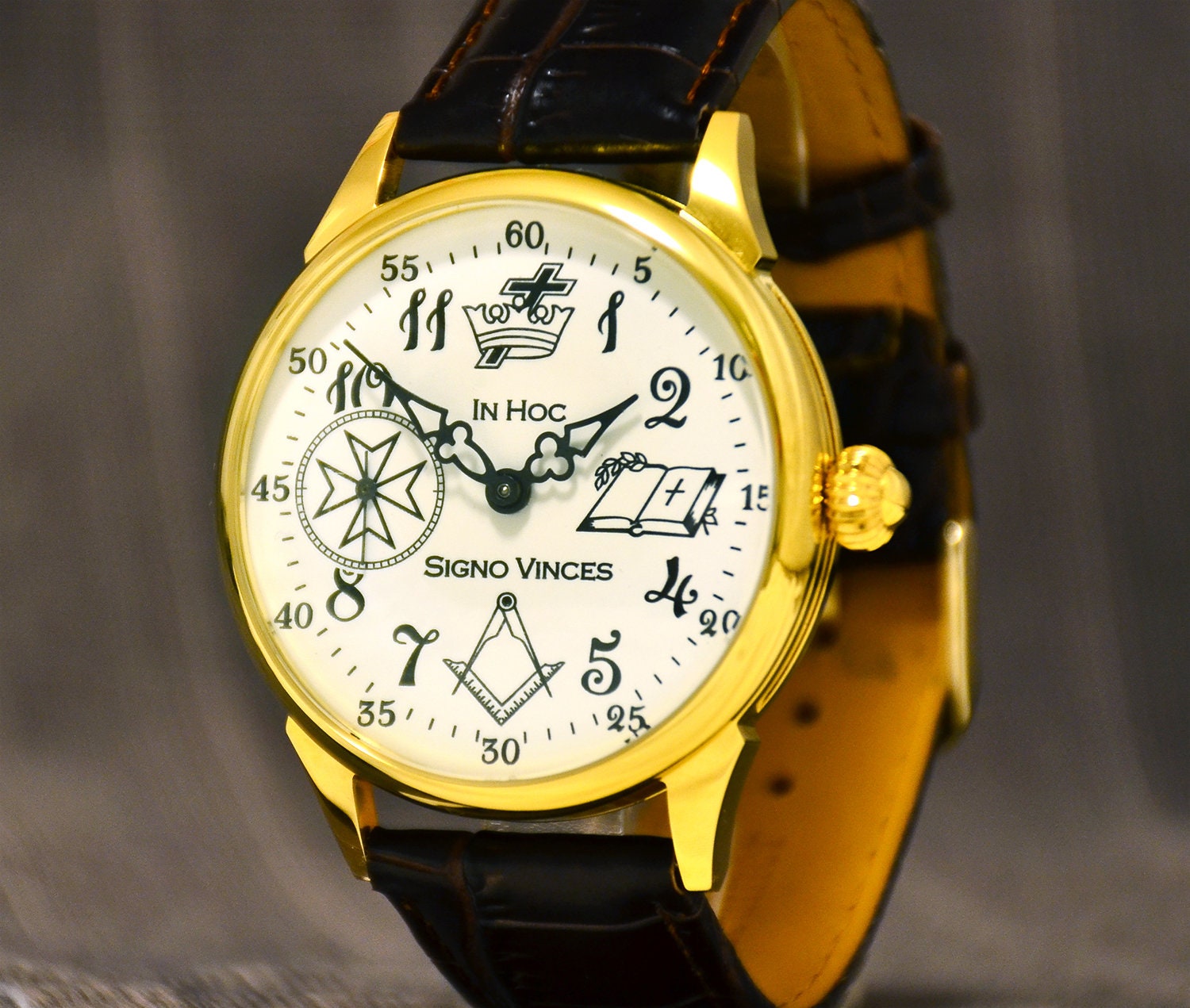 Masonic Watch, Freemason Watch, Masonic Gifts for Men, Masonic Gold ...