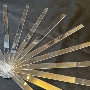 Burlesque Plastic Fan Staves in Clear Acrylic for Making DIY Burlesque ...