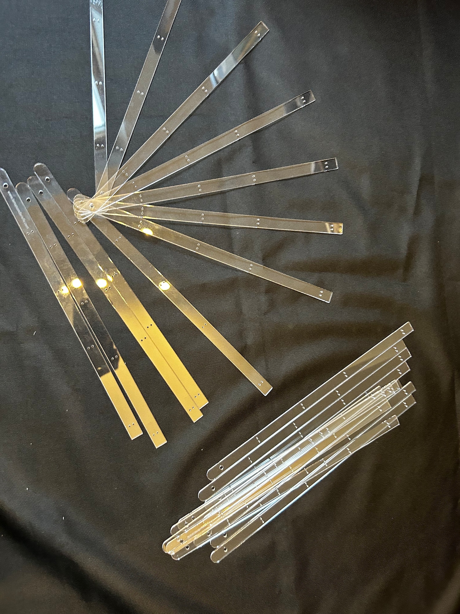 Burlesque Plastic Fan Staves in Clear Acrylic for Making DIY Burlesque ...