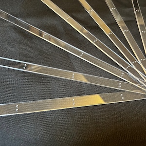 Burlesque Plastic Fan Staves in Clear Acrylic for Making DIY Burlesque ...