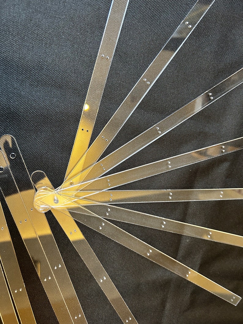Burlesque Plastic Fan Staves in Clear Acrylic for Making DIY Burlesque ...