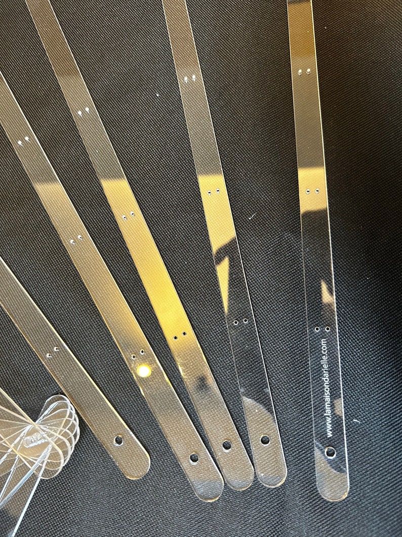 Burlesque Plastic Fan Staves in Clear Acrylic for Making DIY Burlesque ...