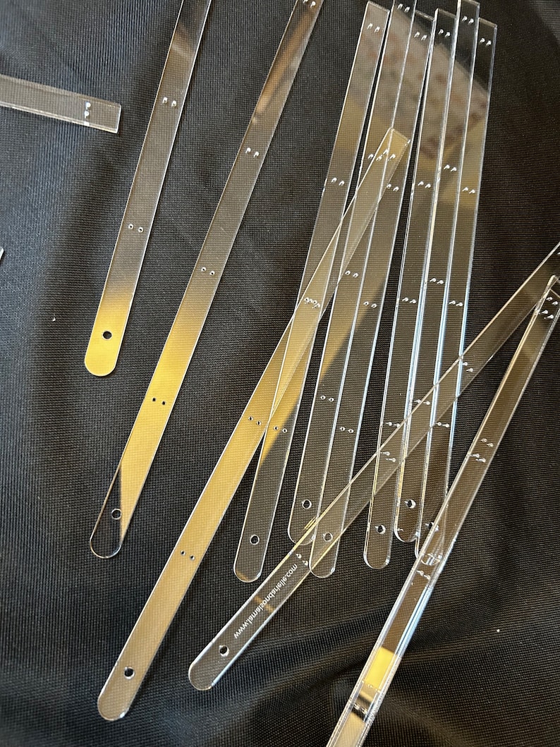 Burlesque Plastic Fan Staves in Clear Acrylic for Making DIY Burlesque ...