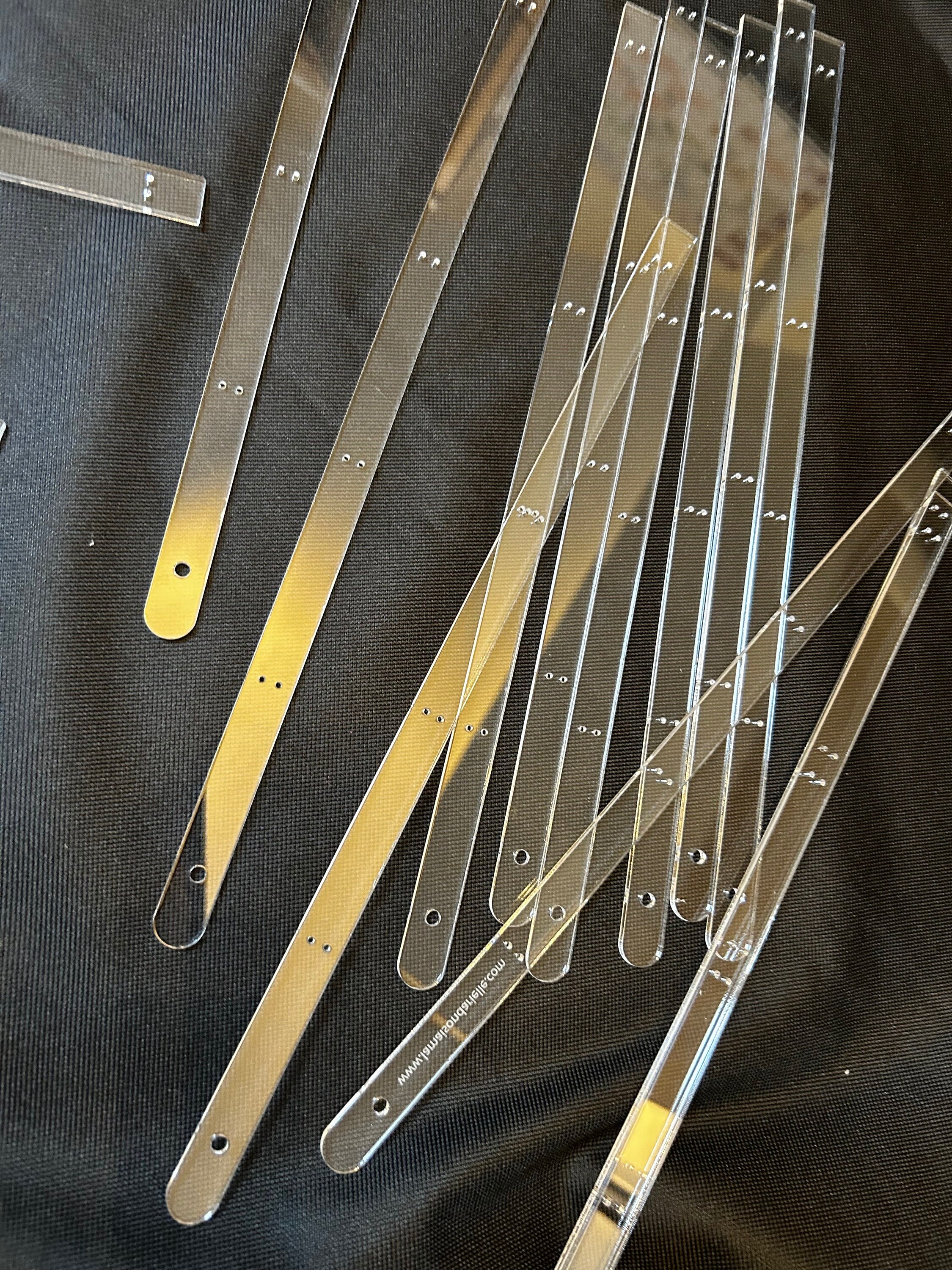 Burlesque Plastic Fan Staves in Clear Acrylic for Making DIY Burlesque ...