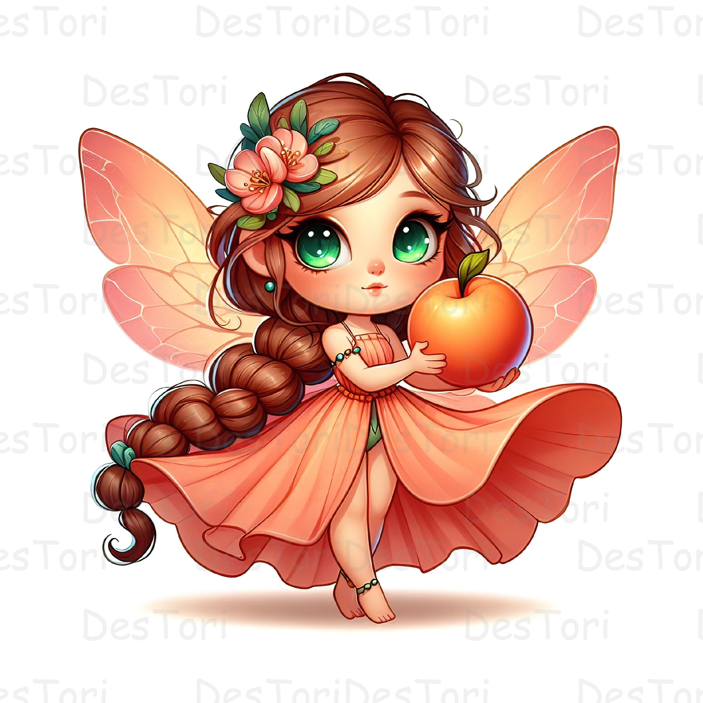 Fruit Fairy Clipart Pack Magical Strawberry, Raspberry, Blueberry ...