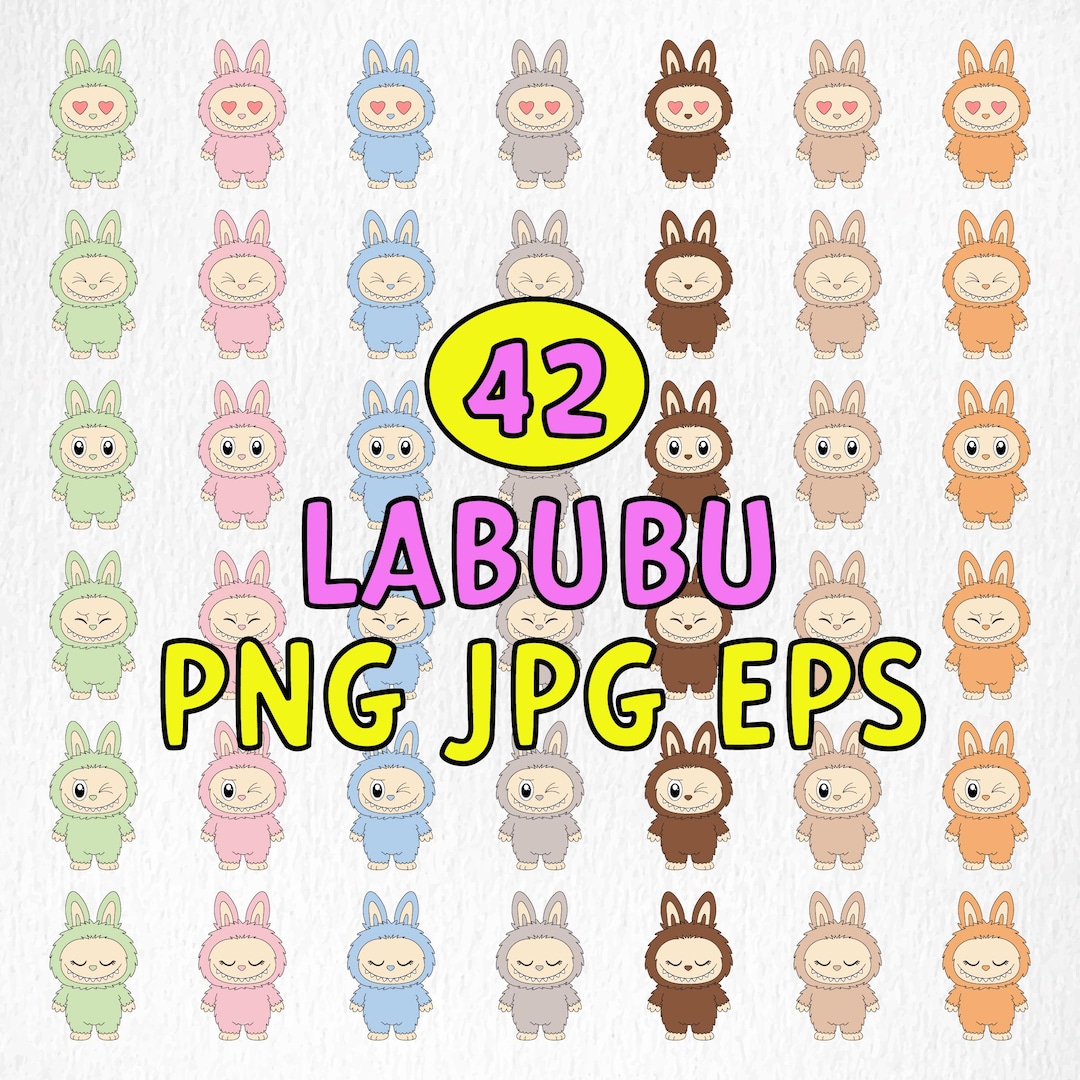 42 LABUBU Png Gpg Eps | Kawai Vector Monster Digital | Monster Doll Png ...