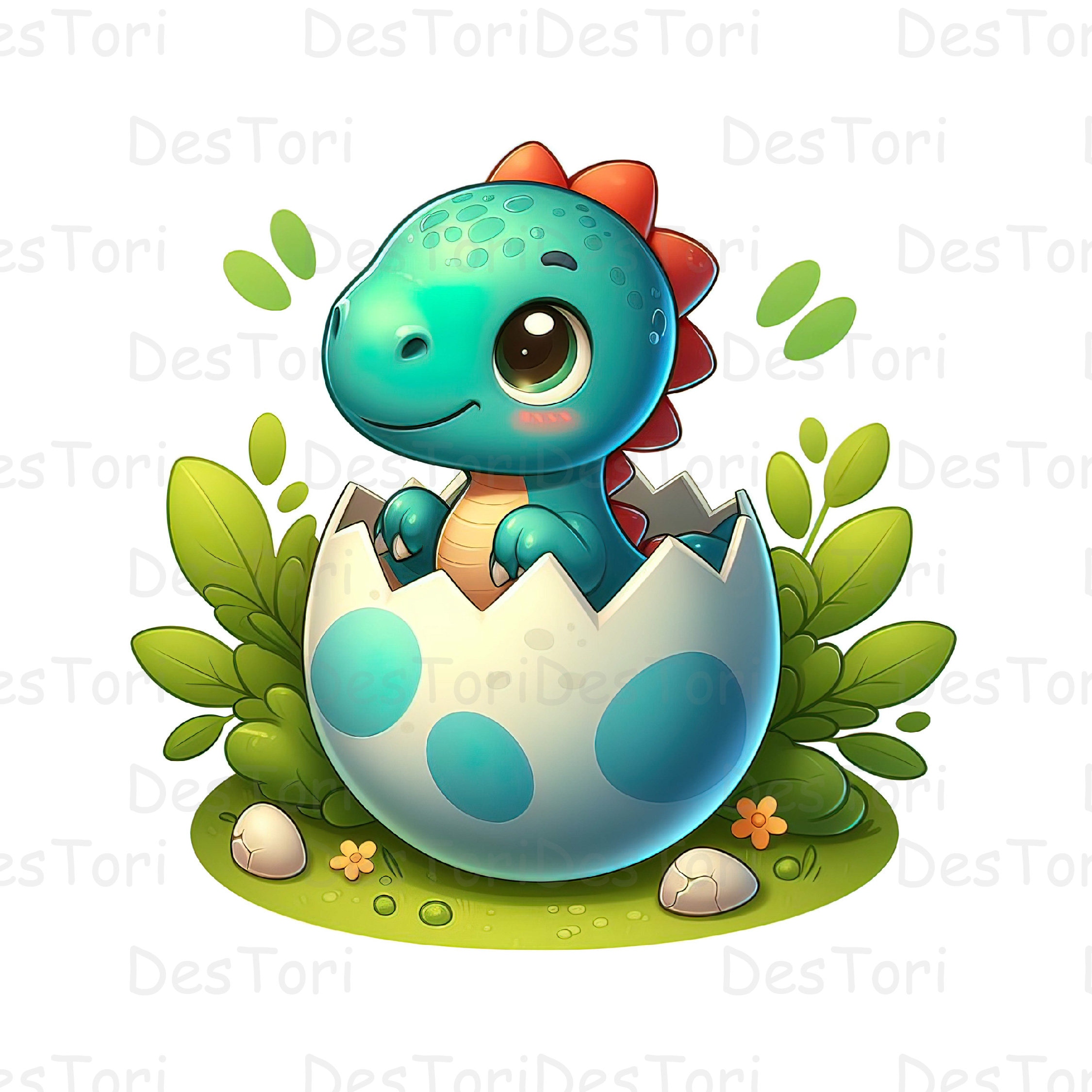 Dino Hatchlings Clipart - Adorable Dinosaurs in Eggs, Perfect for Kids ...