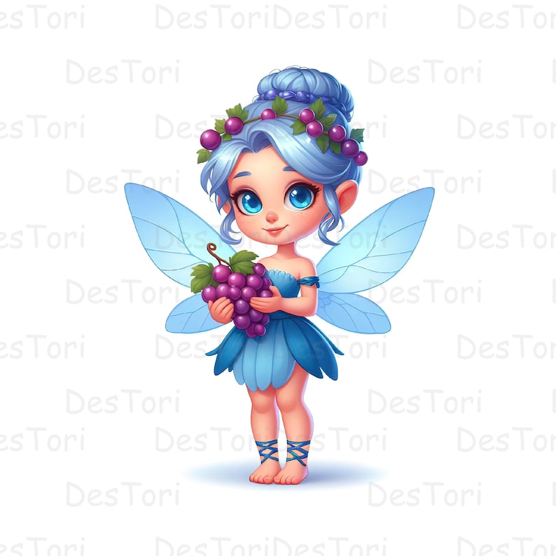 Fruit Fairy Clipart Pack Magical Strawberry, Raspberry, Blueberry ...