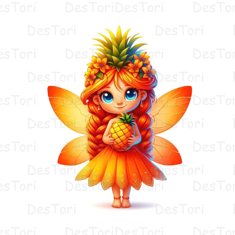 Fruit Fairy Clipart Pack Magical Strawberry, Raspberry, Blueberry ...
