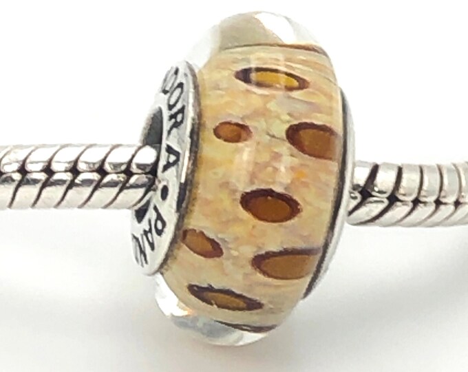 Pandora RARE Clouded Leopard Sterling Silver Murano Charm - Etsy