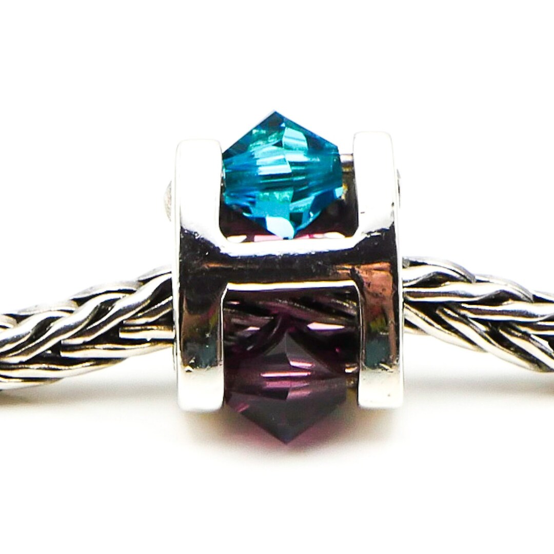 TROLLBEADS Winter Jewel Bead, Small Sterling Silver Charm - Etsy