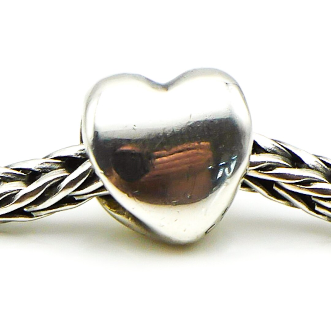 TROLLBEADS Heart Bead Sterling Silver Charm - Etsy