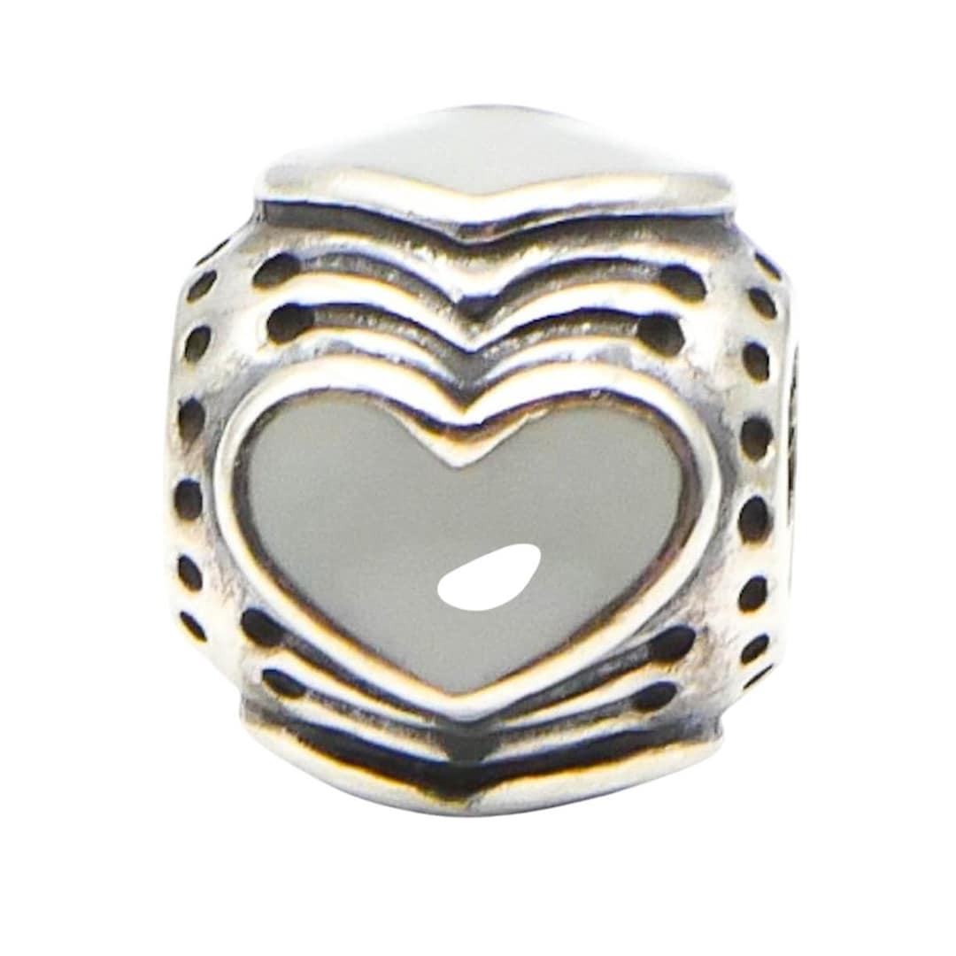 Pandora Light Gray Enamel Hearts Sterling Silver Charm Bead - Etsy