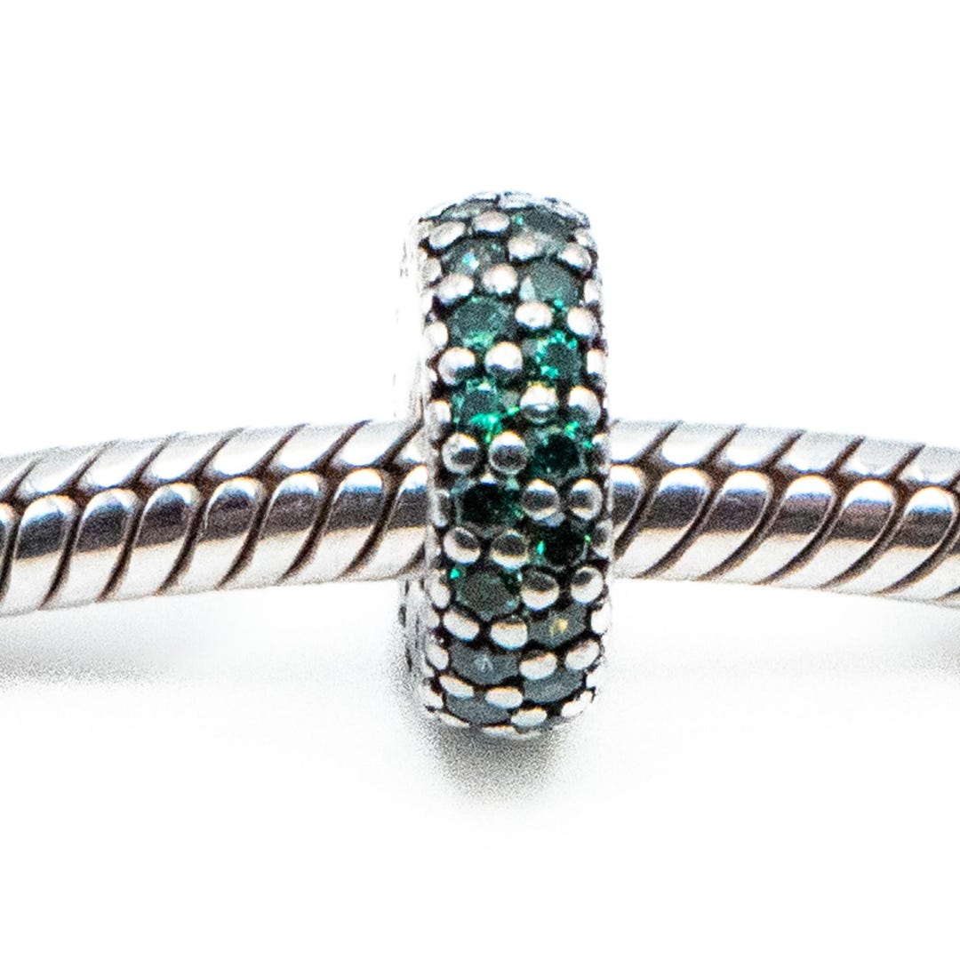 Pandora Inspiration Within Sterling Silver Spacer Charm With Green ...