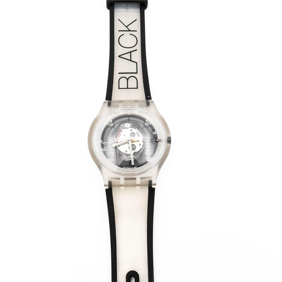 Swatch Jelly in Jelly Black Vibration Watch Sujk105 - Gem