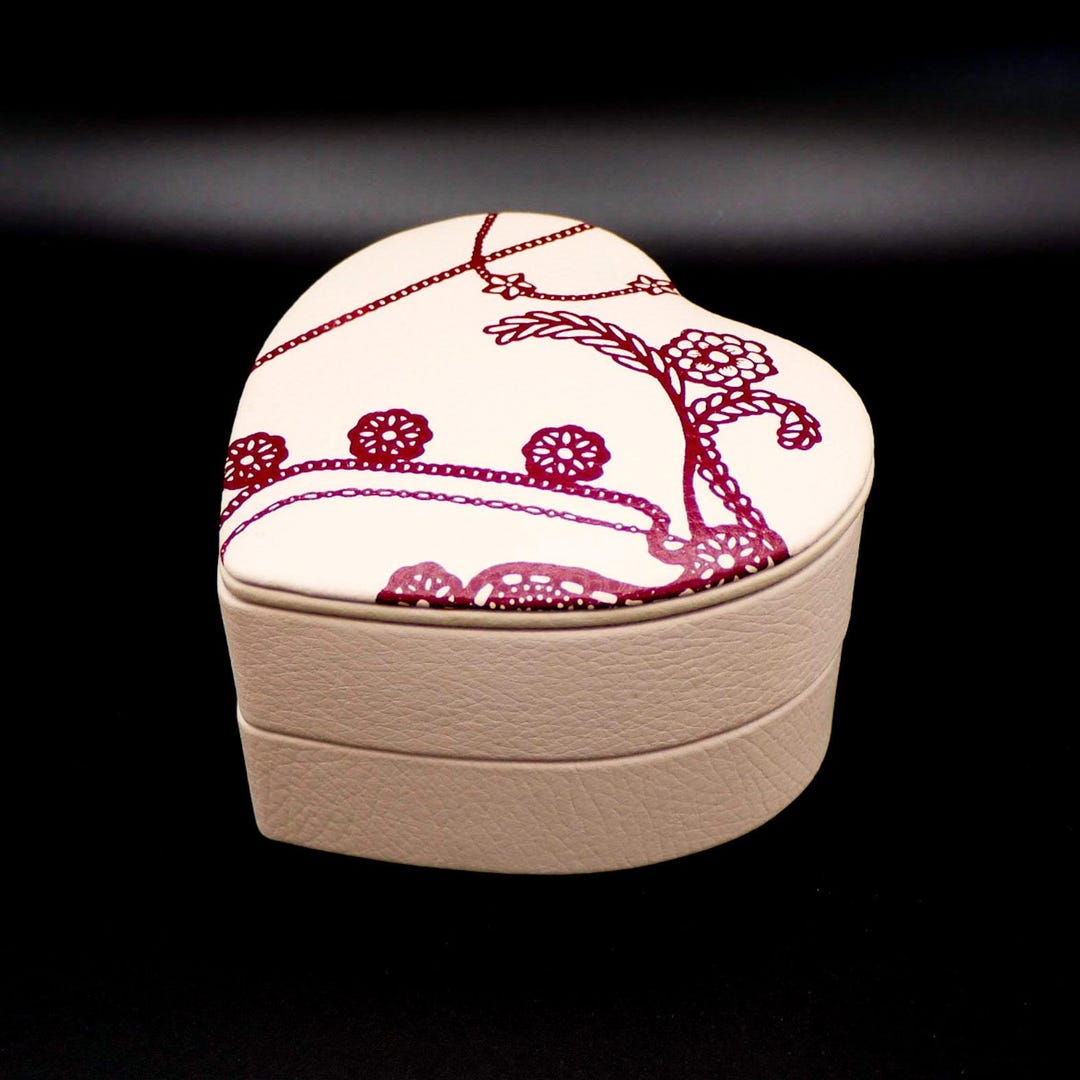 PANDORA Vintage Heart Shaped Pink Leather Jewelry Box - Etsy Canada