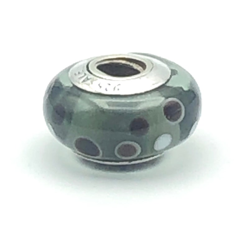 PANDORA Black Bubbles 925 ALE Sterling Silver Charm Murano Glass Bead ...