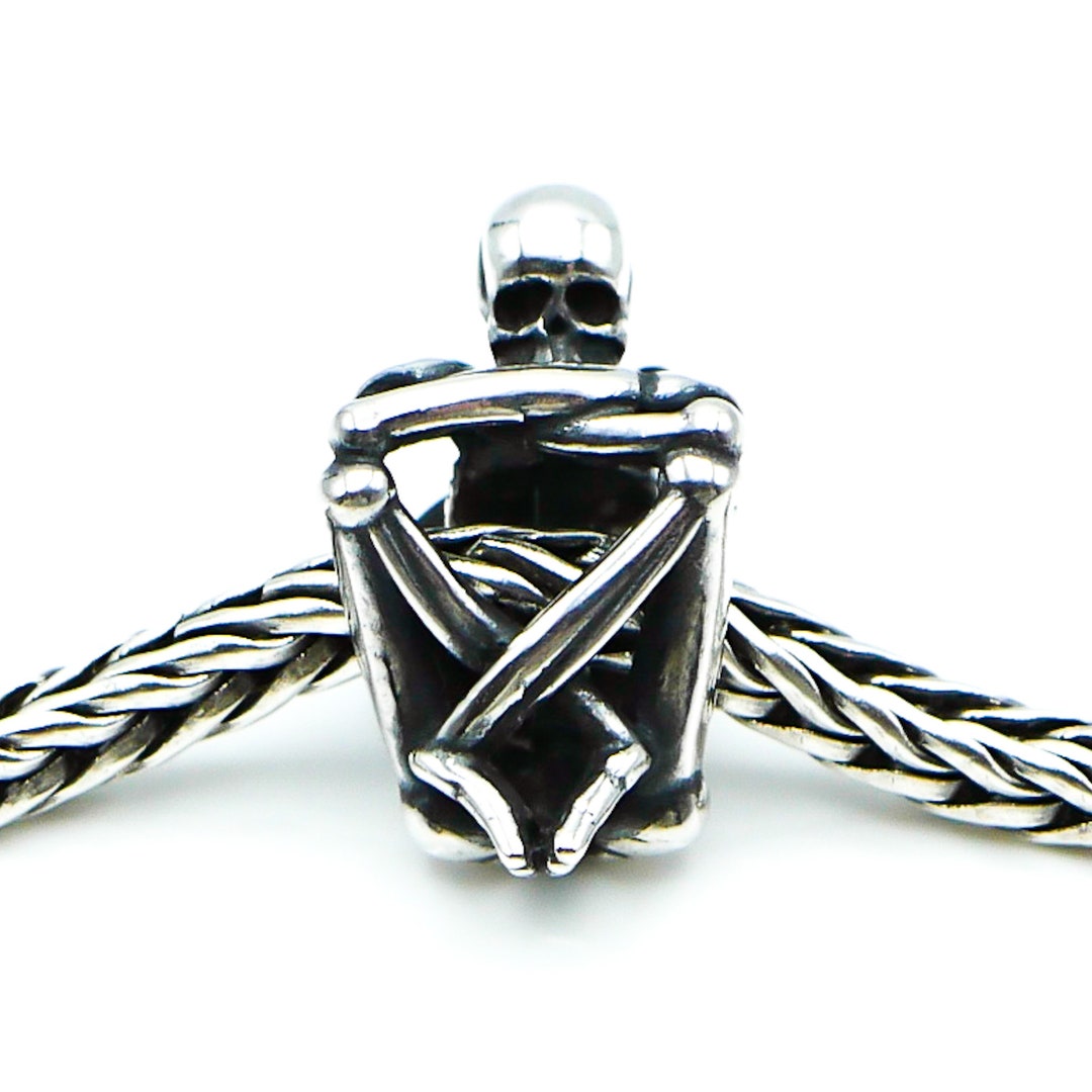TROLLBEADS RARE Skeleton Spirit Bead Sterling Silver Charm - Etsy