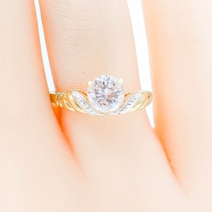 Vintage Lind 14k Gold Plated Cubic Zirconia Ring Size 7.5 - Etsy