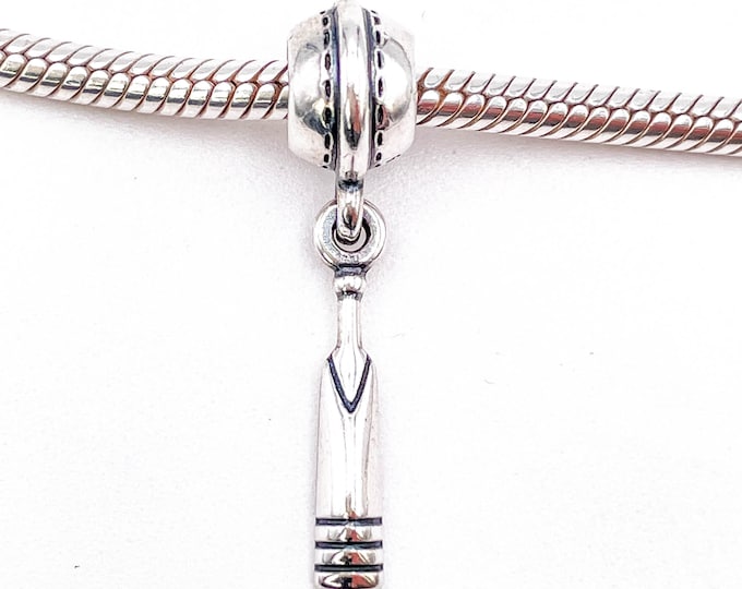 PANDORA RARE Australian Exclusive Cricket Bat Sterling Silver Dangle ...