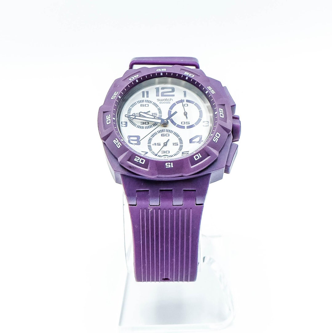 Swatch the Originals Purple Funk Suiv400 Watch - Etsy