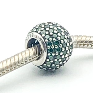 PANDORA Emerald Green Pave Lights Sterling Silver Charm - Etsy