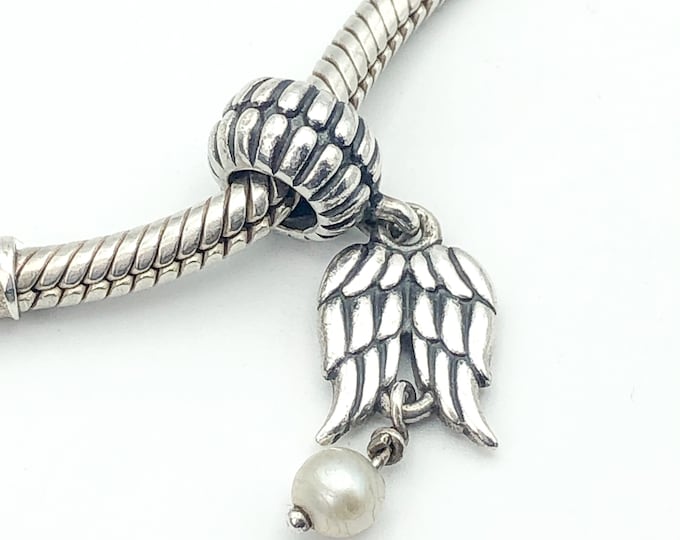 PANDORA Guardian Angel Sterling Silver Dangle Charm - Etsy
