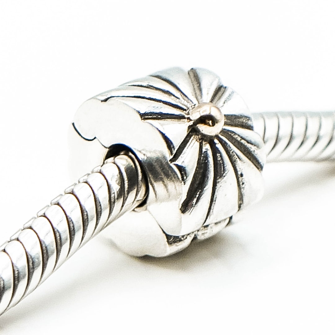 PANDORA Sunburst Sterling Silver Clip Charm With 14K Gold Accent - Etsy