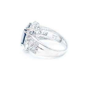 Bella Luce® Blue and White Cubic Zirconia Sterling Silver Ring Size 8 - Etsy