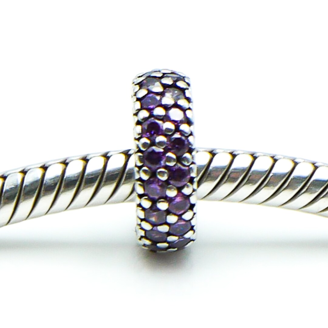 PANDORA Inspiration Within Sterling Silver Spacer With Purple CZ - Etsy
