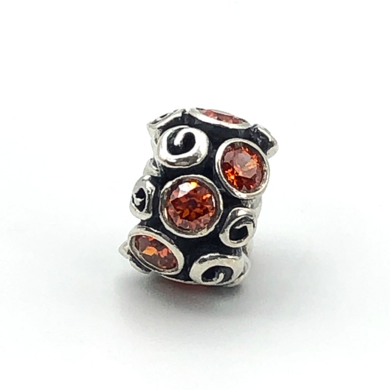 PANDORA Orange Primrose Path Sterling Silver Charm With Orange - Etsy