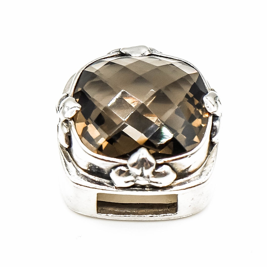 Lori Bonn Smoking Hot Sterling Silver Smoky Quartz Slide Charm - Etsy